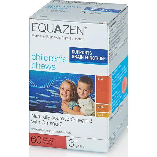 Equazen Capsules - Omega 3 & Omega 6 Supplement - 60 Strawberry Flavou ...