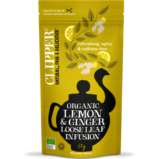 Clipper Tea Lemon Ginger Loose 80g – NutraCity