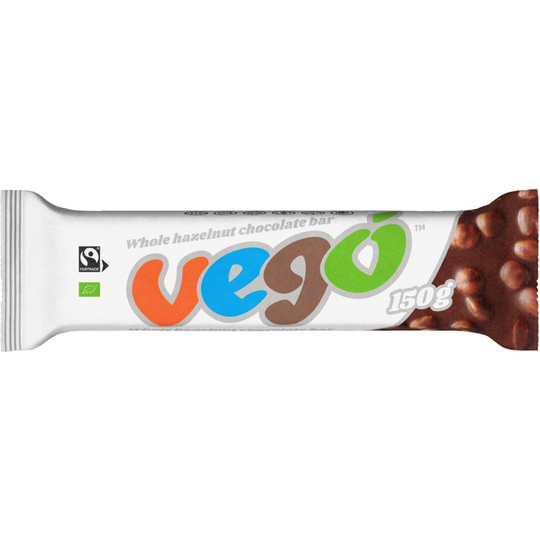 Vego Whole Hazelnut Chocolate Bar 150g – NutraCity