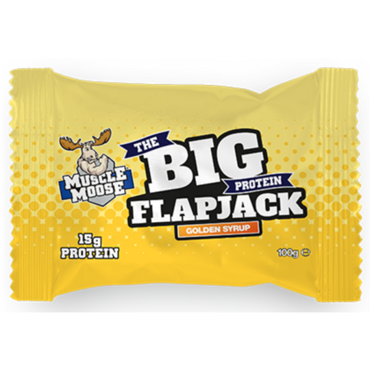 Muscle Moose The Big Protein Flapjack Golden Syrup 24 x 100g – NutraCity